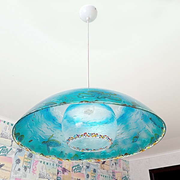 Sea Glass Light Fixtures - Etsy
