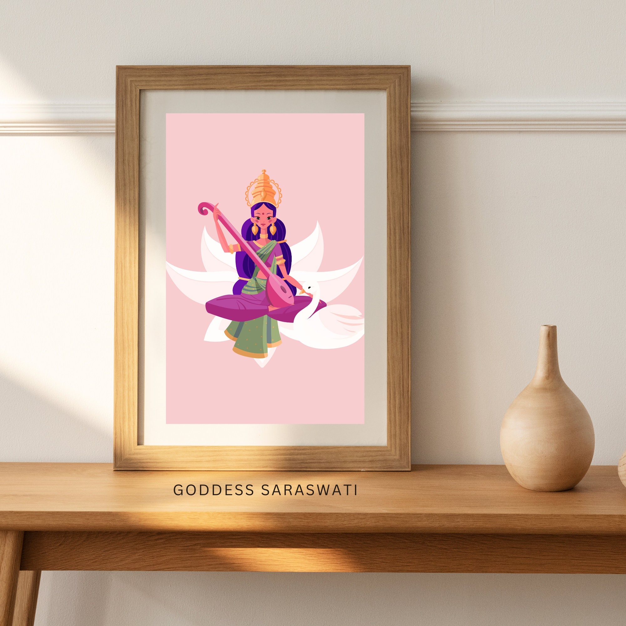 Goddess Saraswati| Hindu Goddess of Learning|instant Download|mantra ...
