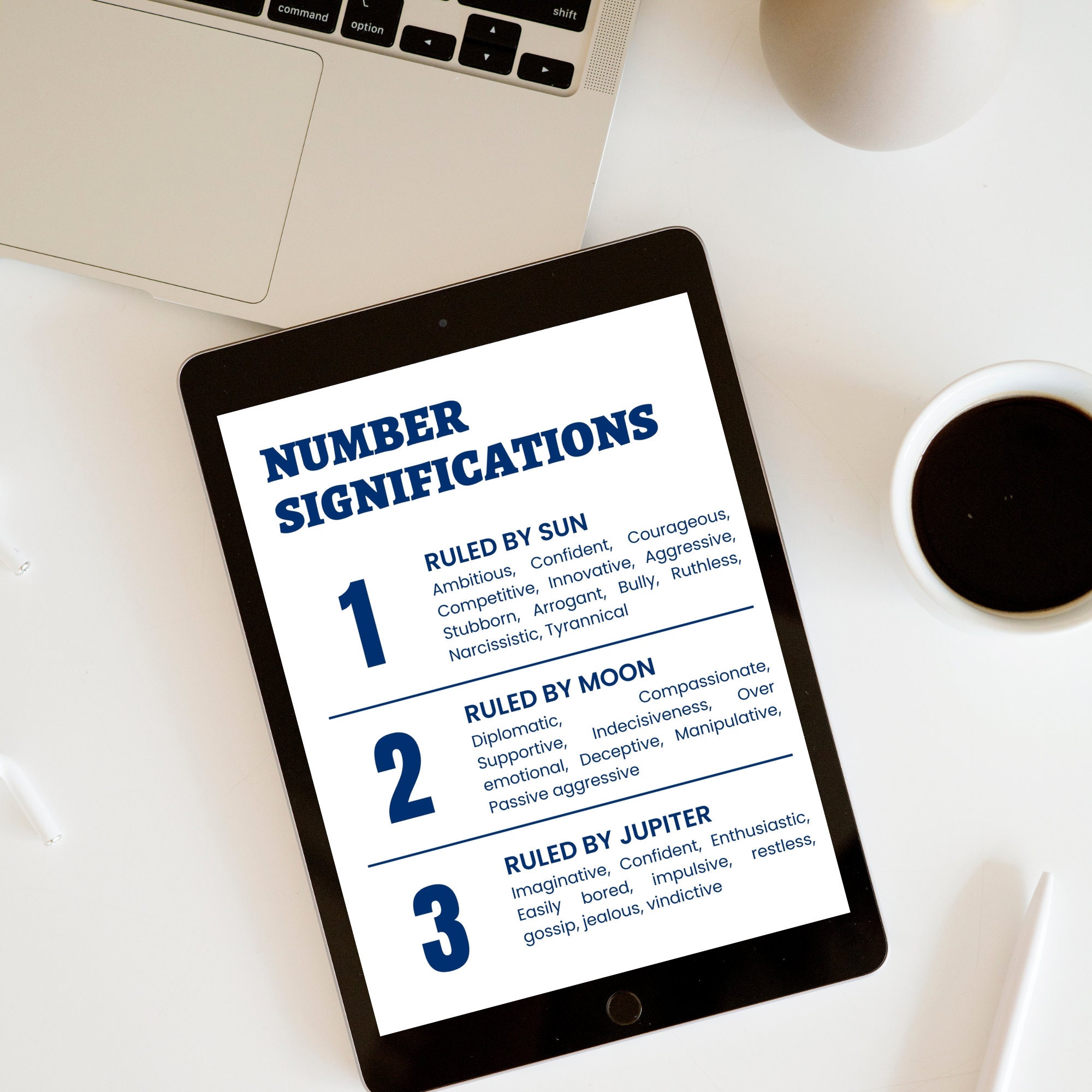 Numerology Guide|numerology Reference Sheet|cheat Sheets|chaldean ...