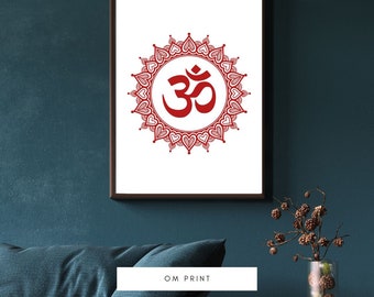 Om Symbol Printable Digital Art Print I Wall Decor Spiritual Download ...