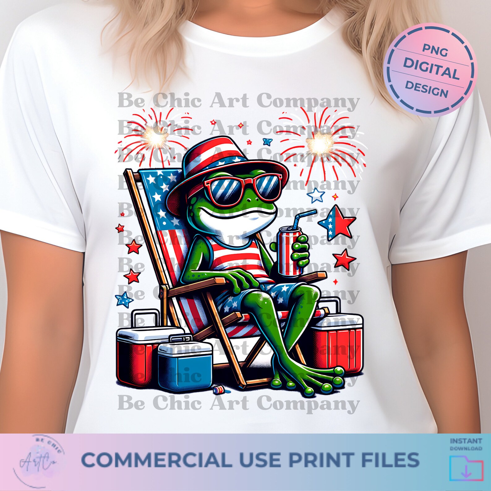Frog 4th of July USA PNG, Fourth of July Sublimation PNG, Funny Frog ...