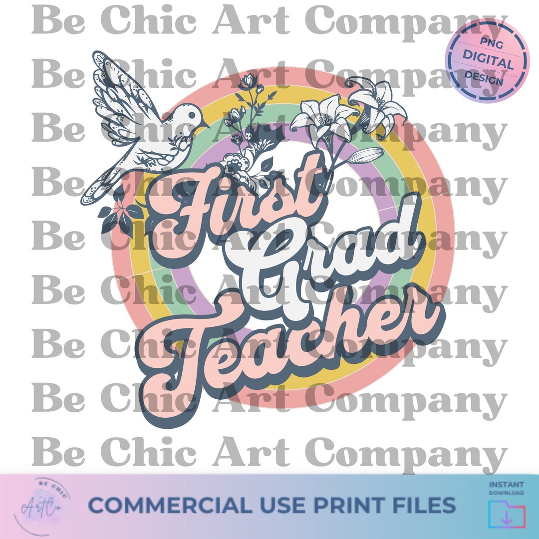 First Grade Teacher PNG, 1st Grade Teacher PNG, 1st Grade T-shirt ...