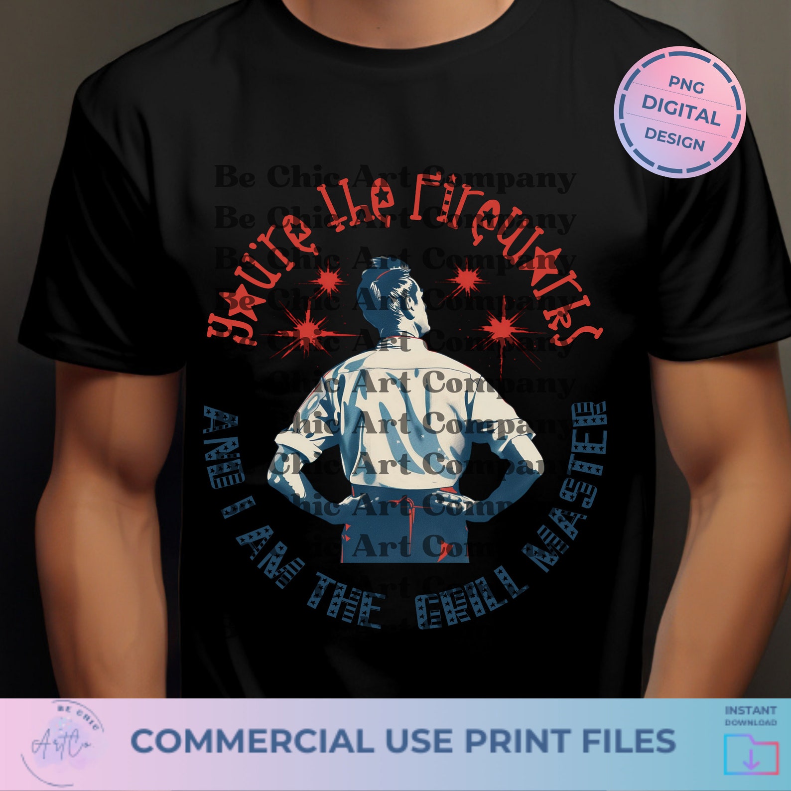 Grill Master 4th of July Png, America PNG, Retro 4th of July PNG, USA ...