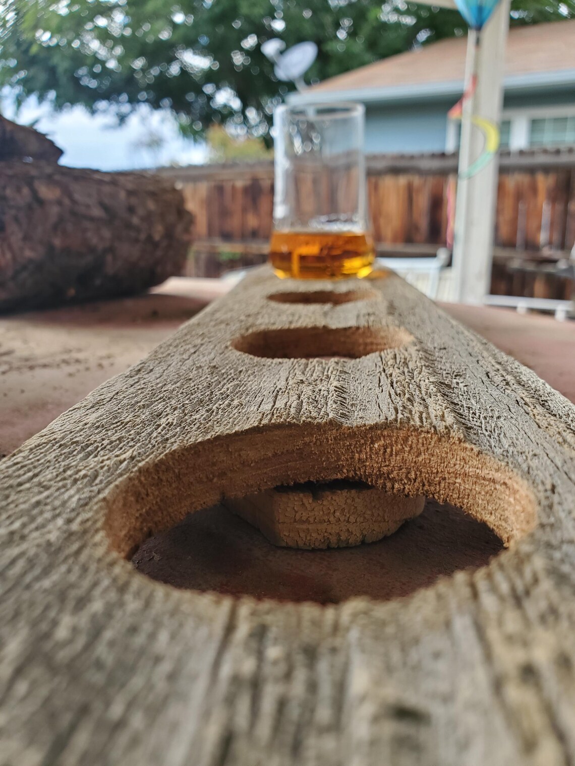 Rustic Handmade Whiskey Flight Board – Reclaimed Wood With Custom Fit ...
