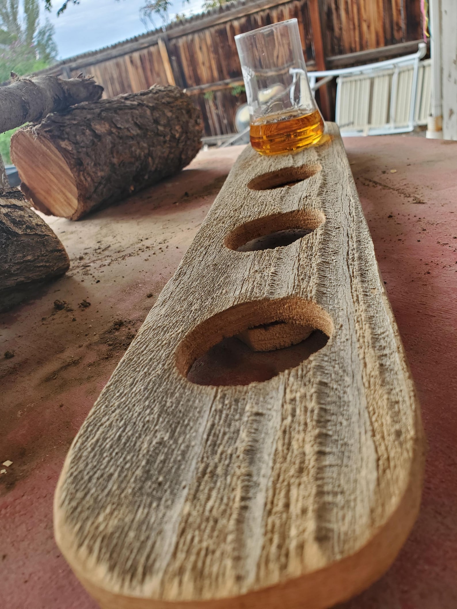 Rustic Handmade Whiskey Flight Board – Reclaimed Wood With Custom Fit ...