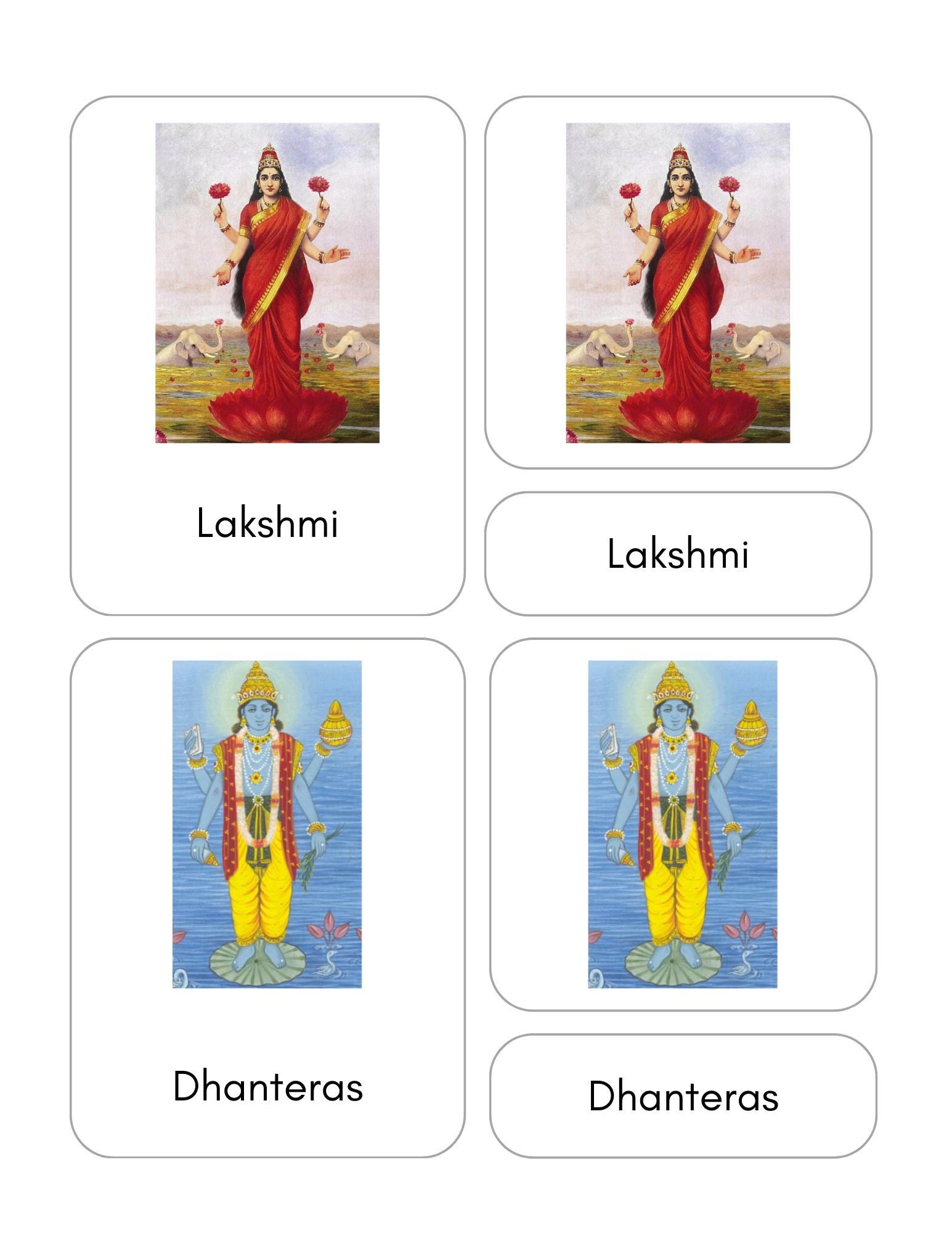 Montessori Diwali Nomenclature Cards: Festival of Lights Vocabulary ...