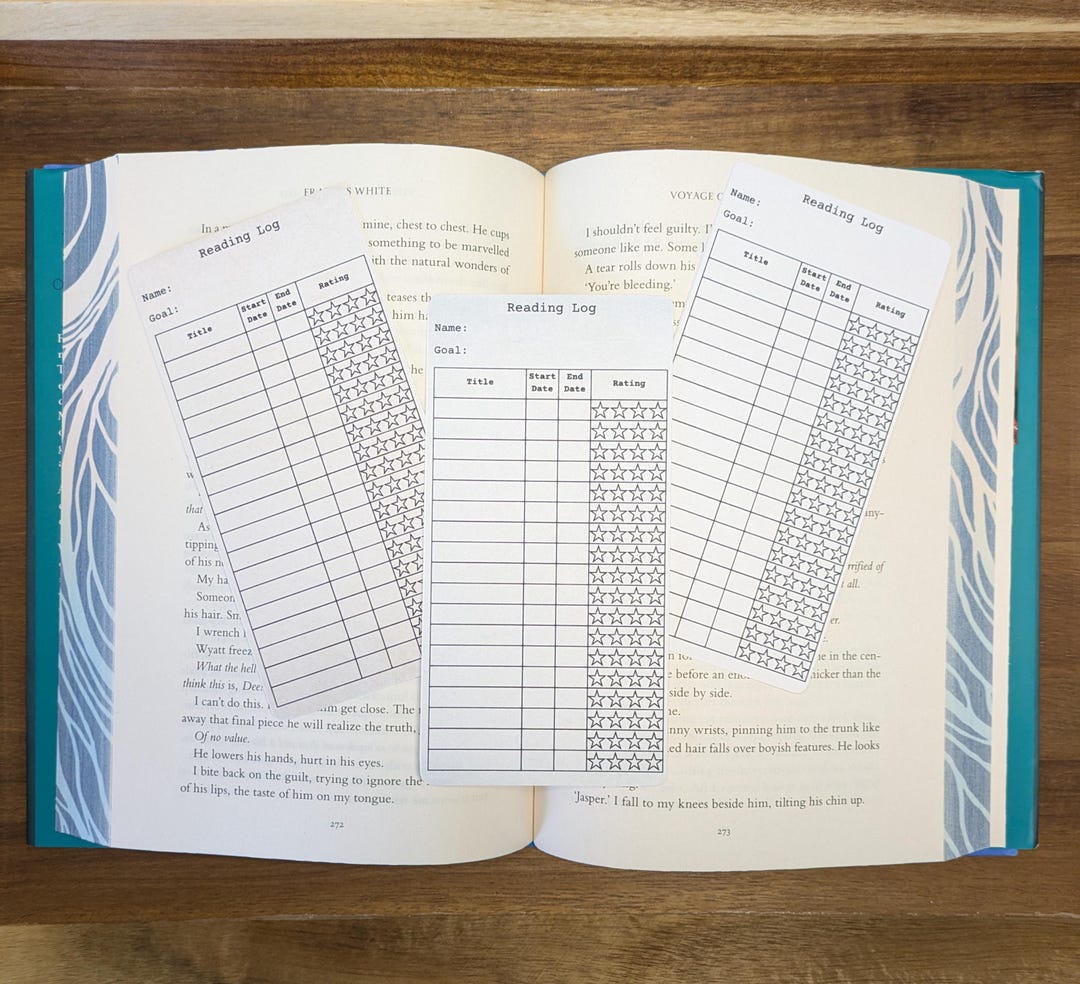 Reading Log Large Bookmarks | Student Reading Progress Tracker | 3x6 ...
