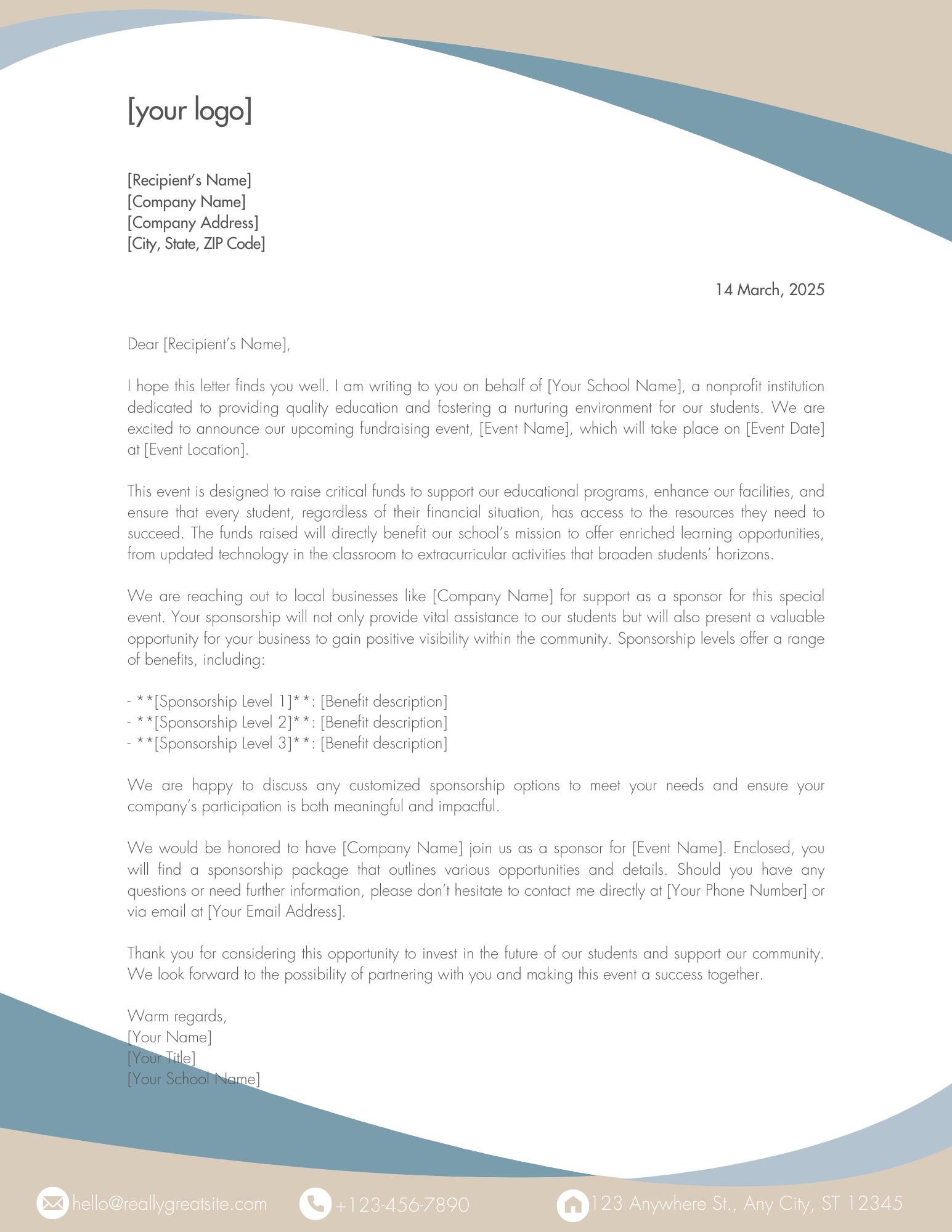Customizable School Fundraising Canva Templates | Editable Nonprofit ...