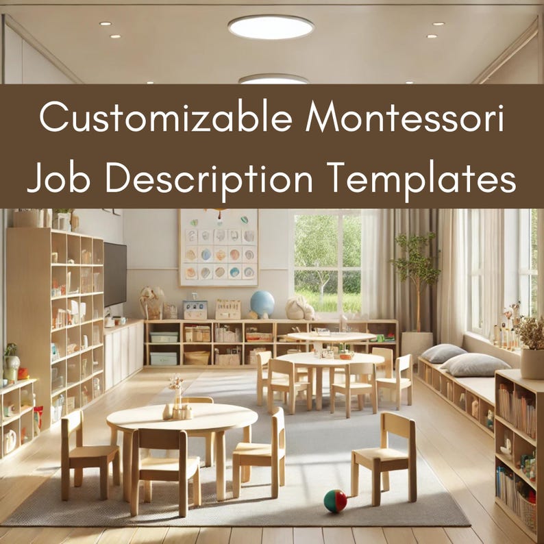 Customizable Montessori Job Description Templates for Key School Roles ...