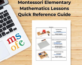 Montessori Elementary Mathematics and Geometry Lessons Quick Reference ...