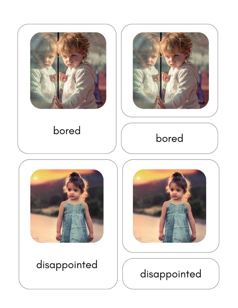 Montessori Feelings Nomenclature Cards | Emotional Learning for Primary ...