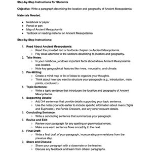 Ancient Mesopotamia Supplemental Writing Curriculum, Montessori Upper ...