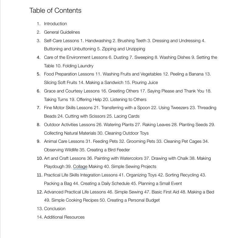 50 Montessori Practical Life Lessons You Can Do at Home, Toddler ...