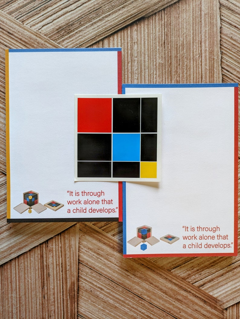 Montessori Binomial & Trinomial Cube Notepad/sticker Bundle Teacher ...
