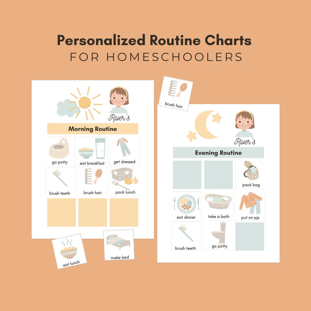 Personalized Chore & Routine Chart for Homeschoolers – Montessori ...
