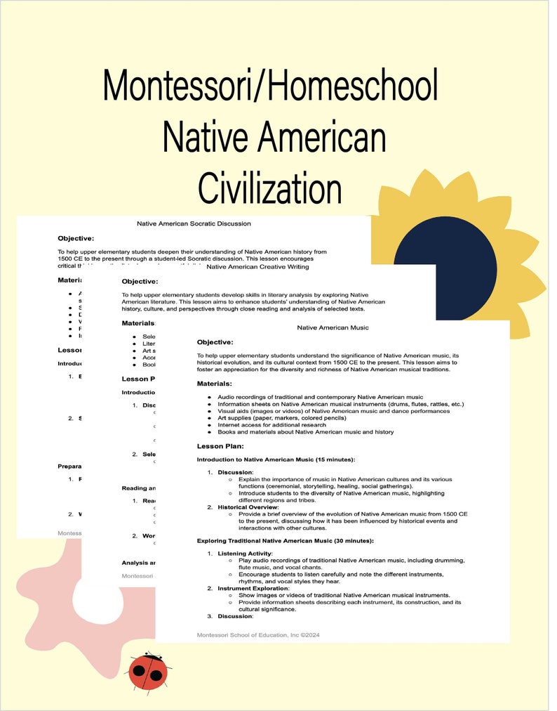 Montessori/homeschool Modern History: Native American Civilization ...