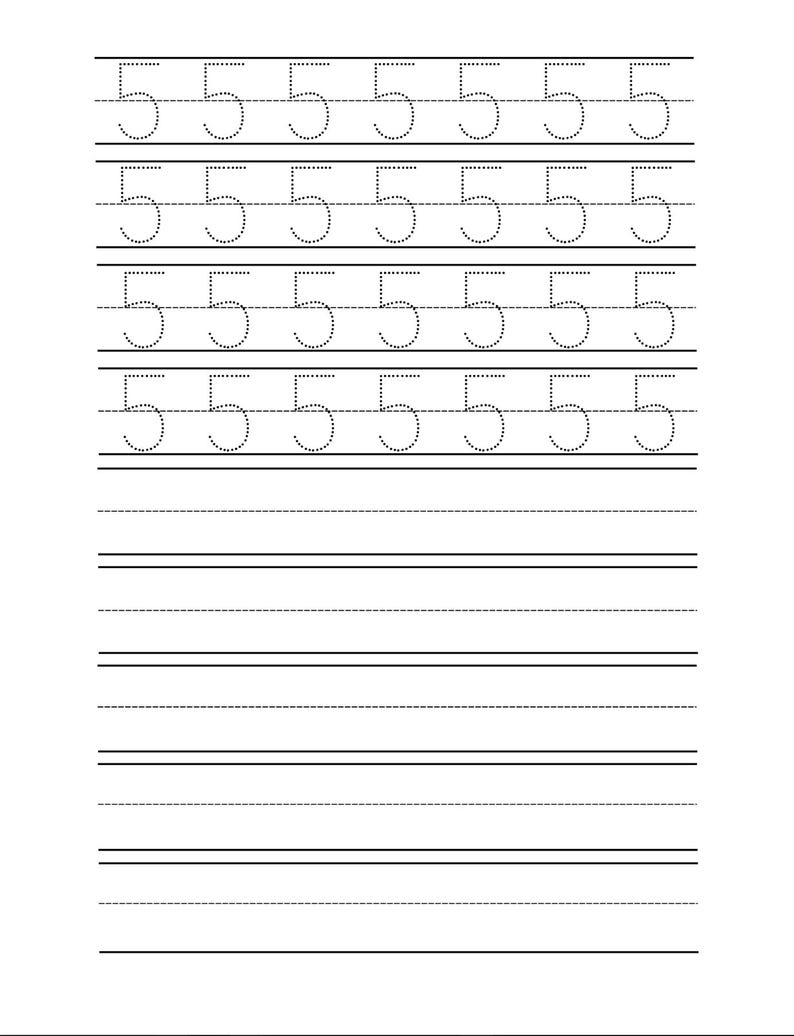 Handwriting Number & Letter Tracing Practice Sheets | Montessori ...