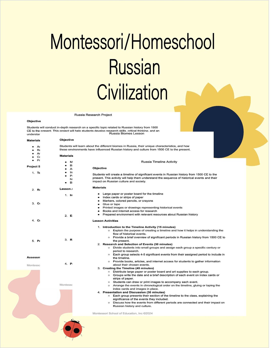 Montessori/homeschool Modern History: Russia Civilization Resources ...