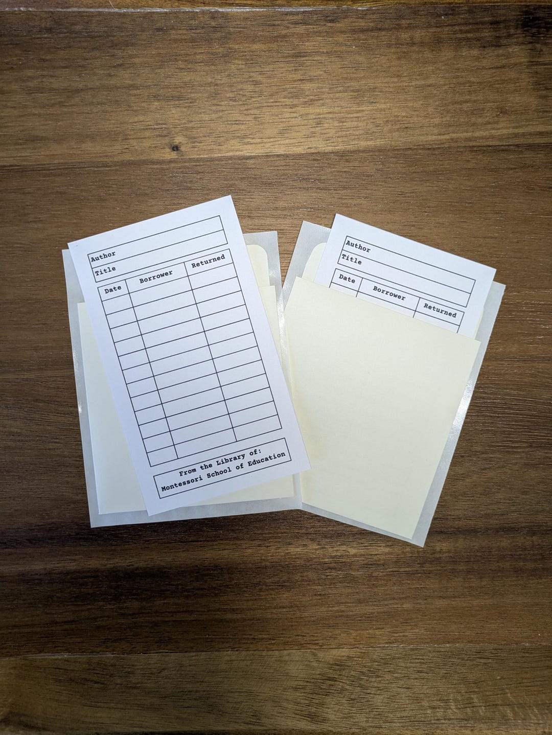 Personalized Library Checkout Slips With Self-adhesive Book Pocket (set ...