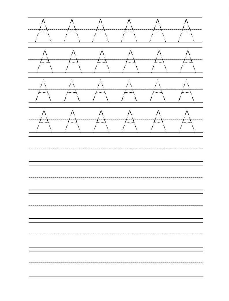 Manuscript Tracing Handwriting Practice Sheets | Montessori | Primary ...