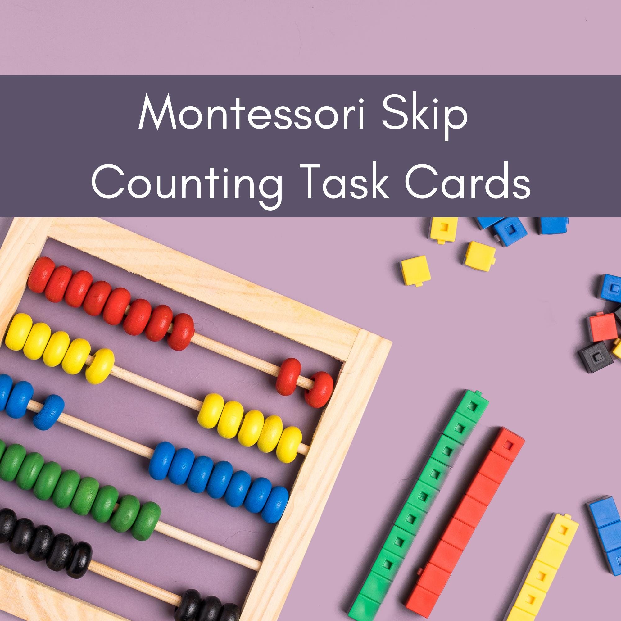 Montessori Skip Counting Task Cards | Fun Math Practice by 2s, 5s, and ...
