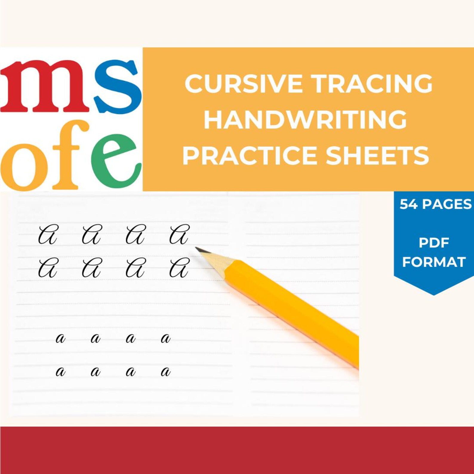 Cursive Tracing Handwriting Practice Sheets | Montessori | Primary ...