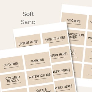 Neutral Craft Bin Labels | Editable Canva Template for Art Supply ...