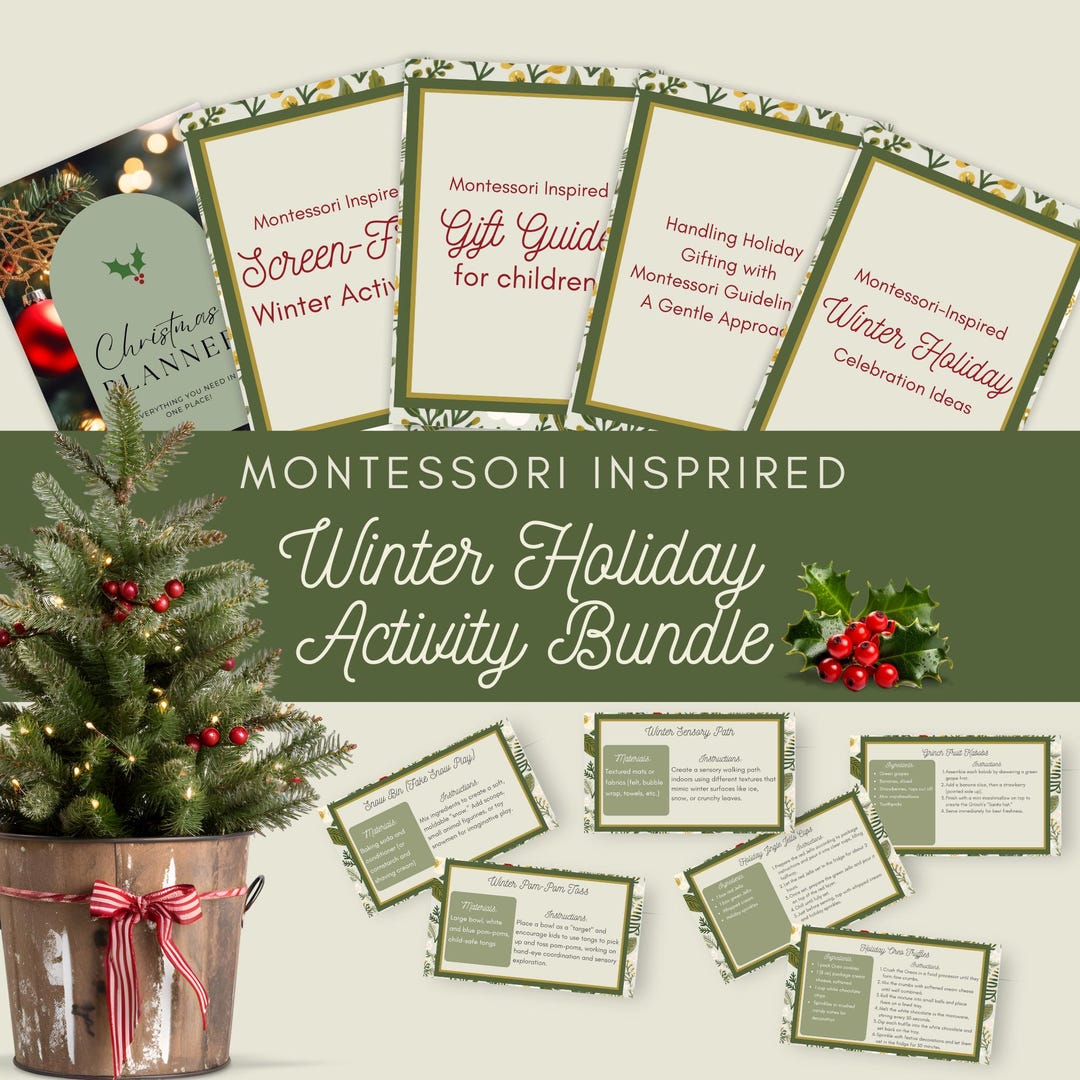 Ultimate Montessori-inspired Winter Holiday Bundle for Families - Etsy