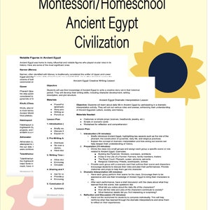 Montessori/homeschool Ancient Civilization Resource Bundle - Etsy
