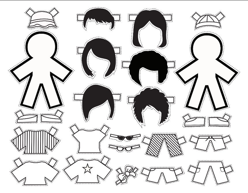 Gender Neutral Paper Dolls - Etsy