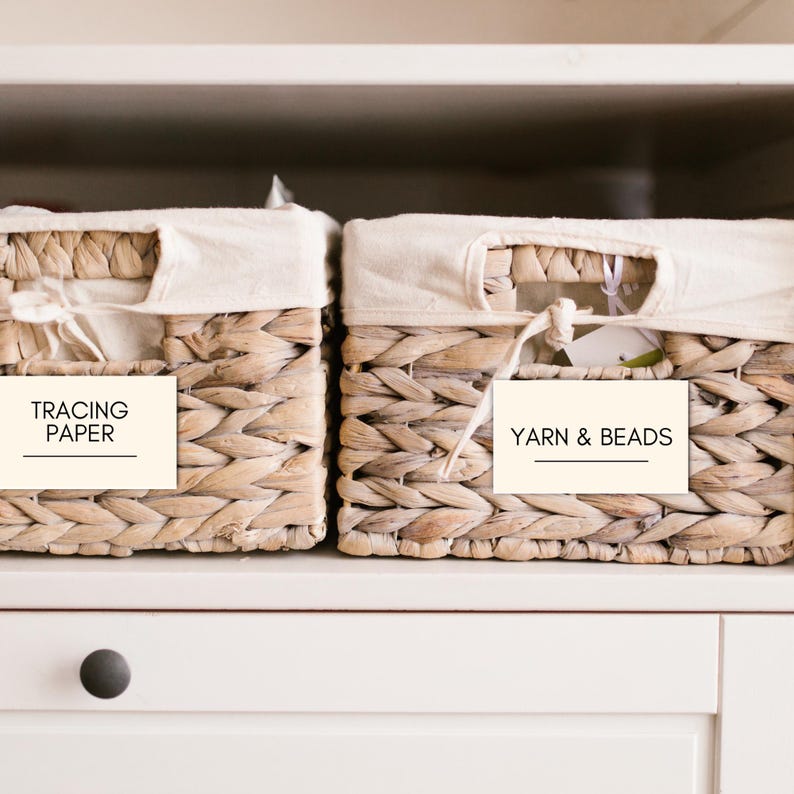 Neutral Craft Bin Labels | Editable Canva Template for Art Supply ...