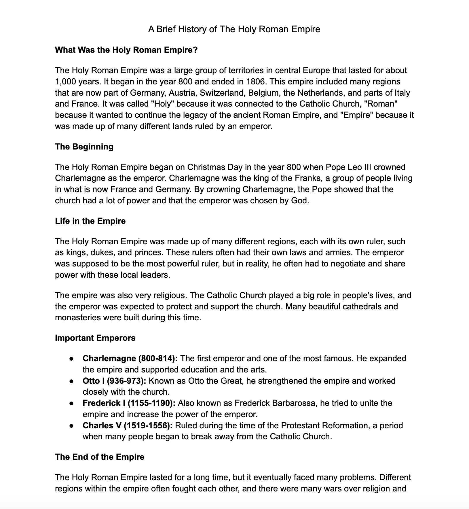 Montessori/homeschool Holy Roman Empire Medieval Civilization Lessons ...