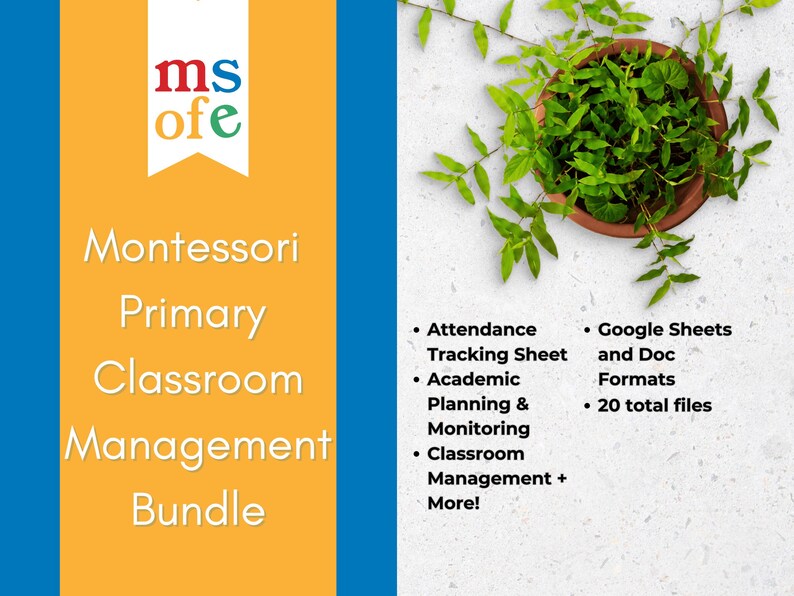 Montessori Primary Classroom Management Bundle | Early Childhood ...