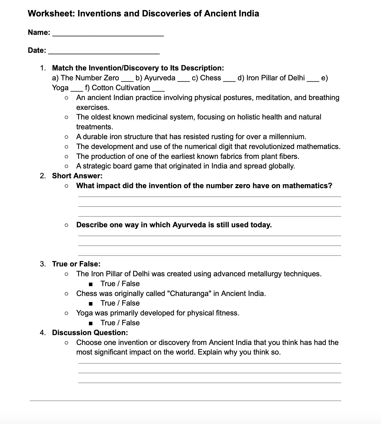 Montessori/homeschool Ancient India Civilization Lessons, Upper ...