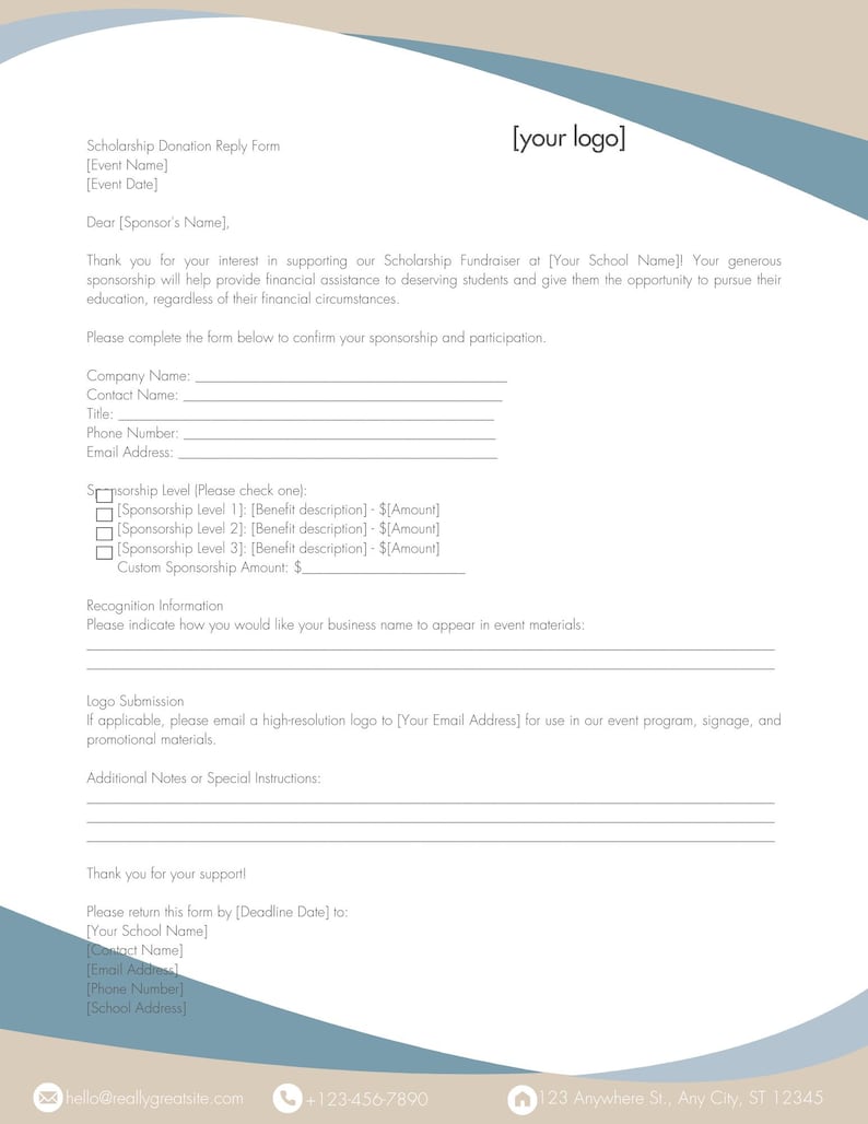 Customizable School Fundraising Canva Templates | Editable Nonprofit ...