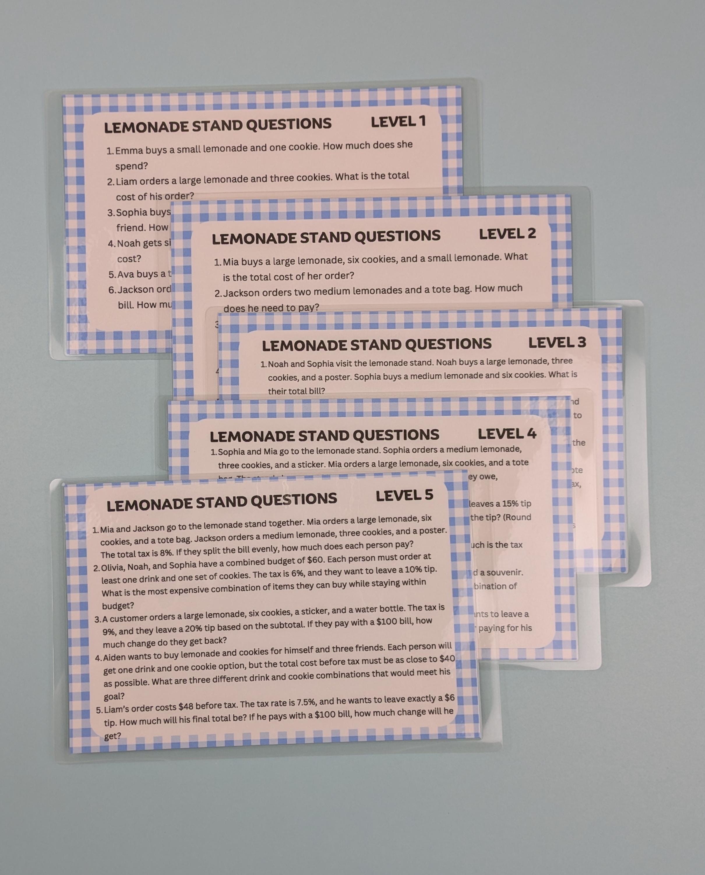 Lemonade Stand Math & Dramatic Play Learning Set | Classroom Lesson ...