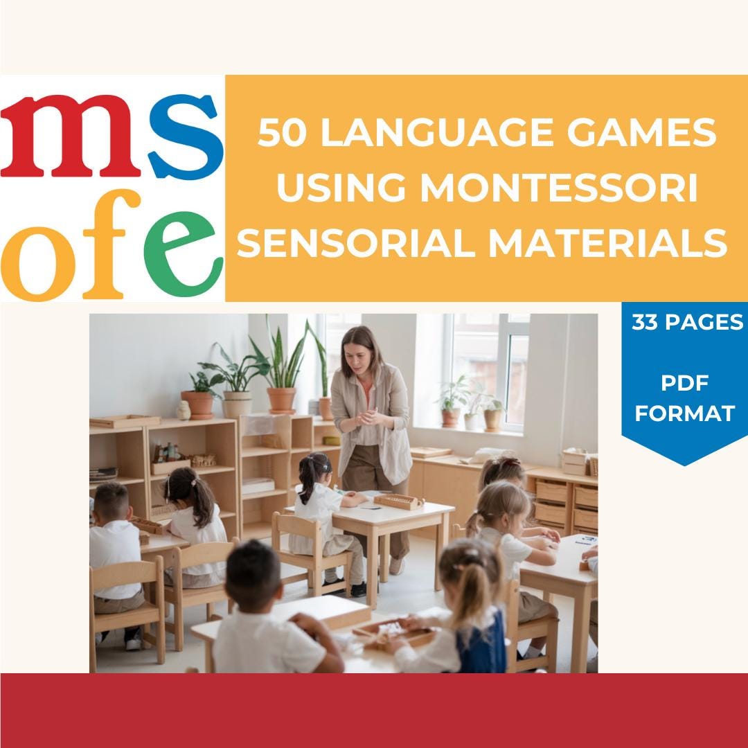50 Language Games Using Sensorial Materials | Montessori Primary ...