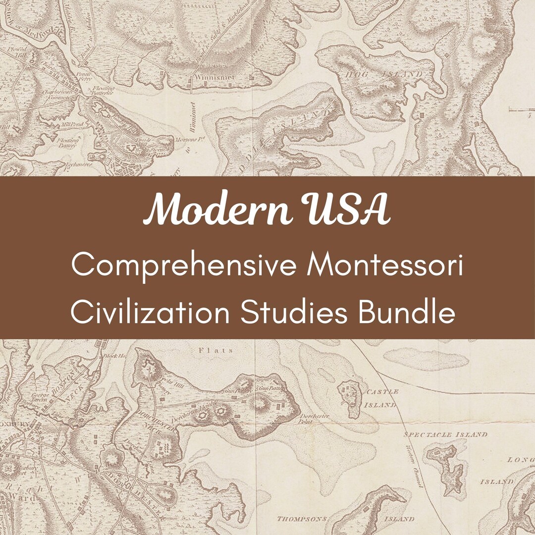 Montessori/homeschool Modern History: USA Civilization Resources, Upper ...