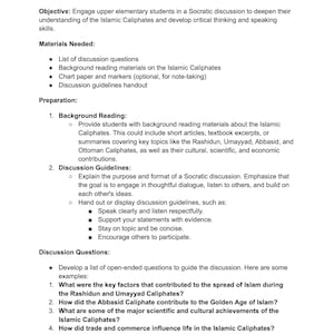 Montessori/homeschool Islamic Caliphates Medieval Civilization Lessons ...