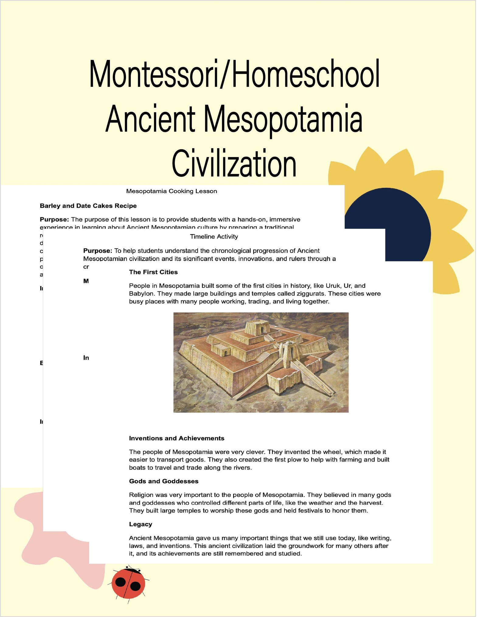 Ancient Mesopotamia Supplemental Writing Curriculum, Montessori Upper ...