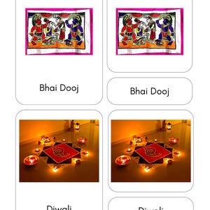 Montessori Diwali Nomenclature Cards | Cultural Vocabulary Lesson for ...