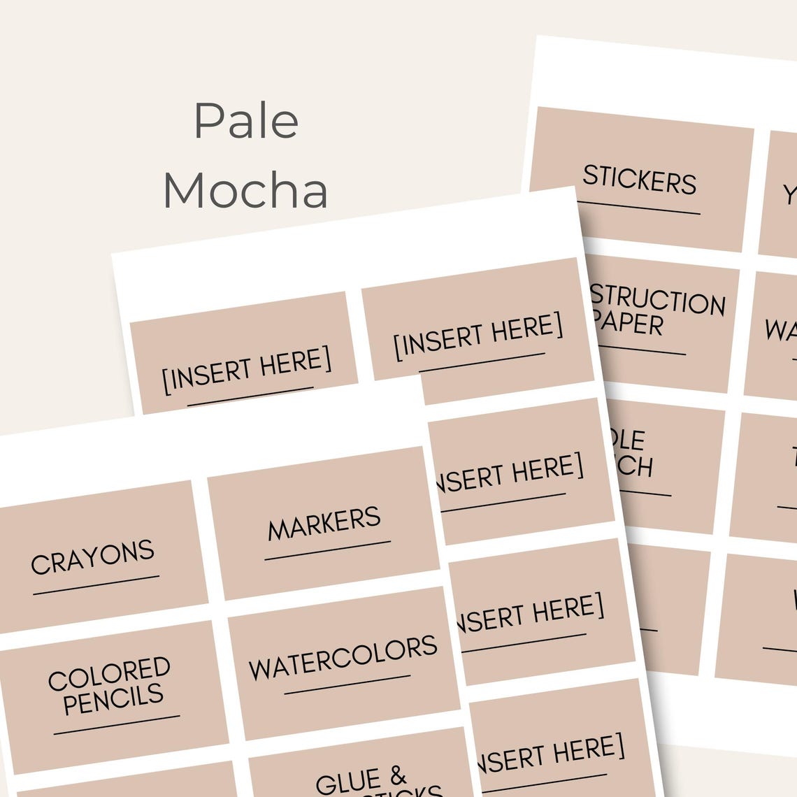 Neutral Craft Bin Labels | Editable Canva Template for Art Supply ...