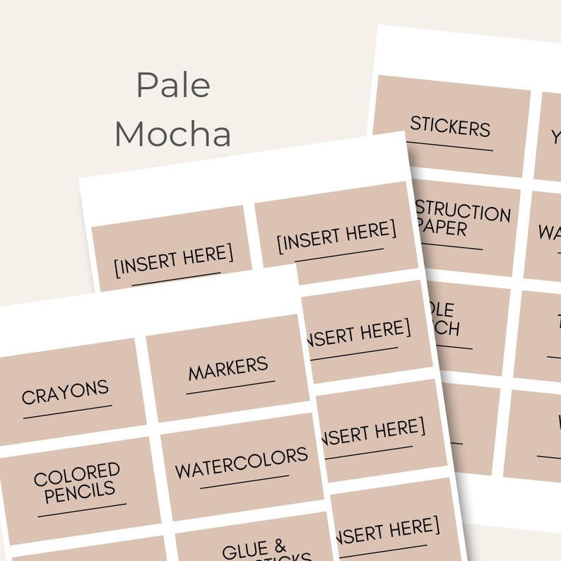 Neutral Craft Bin Labels | Editable Canva Template for Art Supply ...
