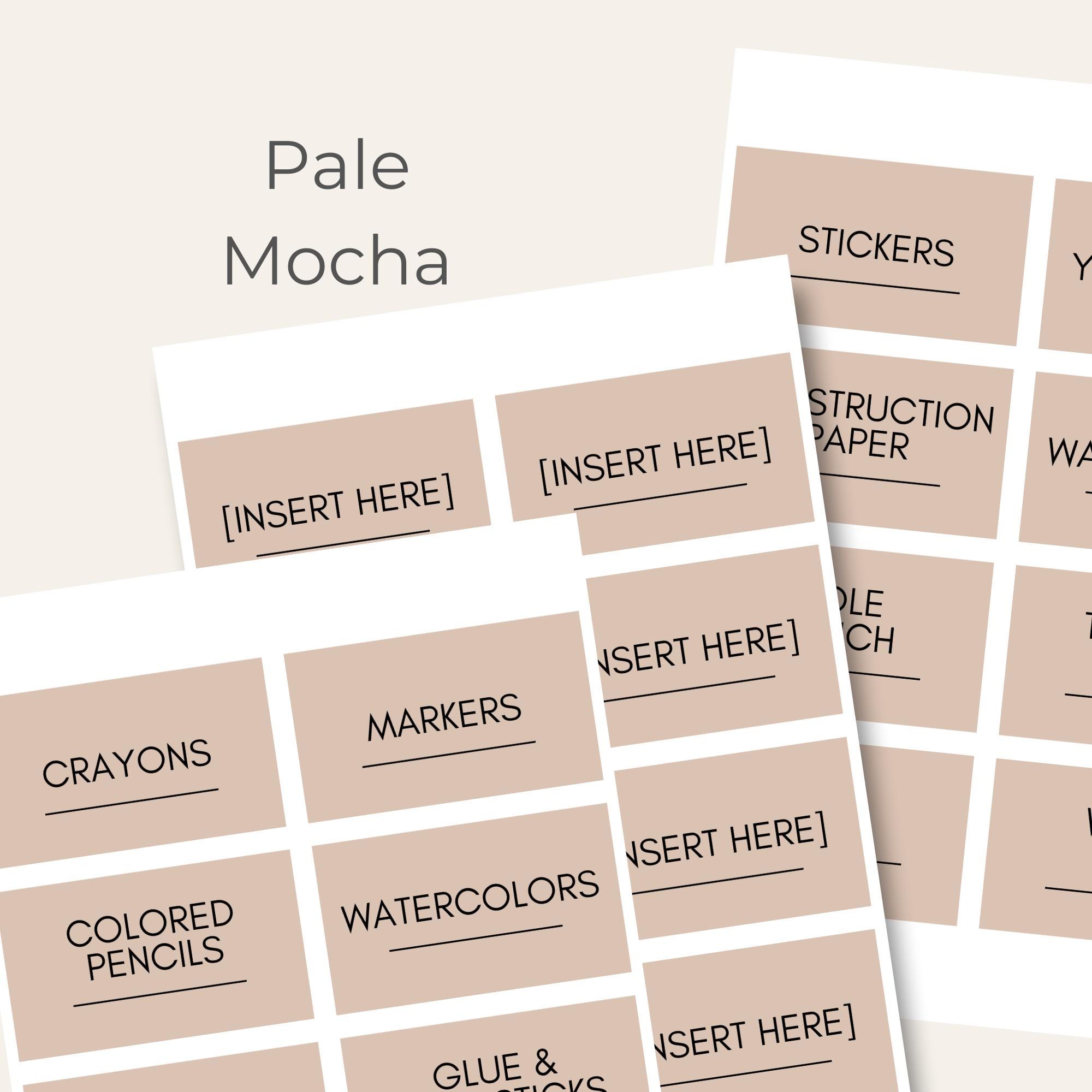 Neutral Craft Bin Labels | Editable Canva Template for Art Supply ...