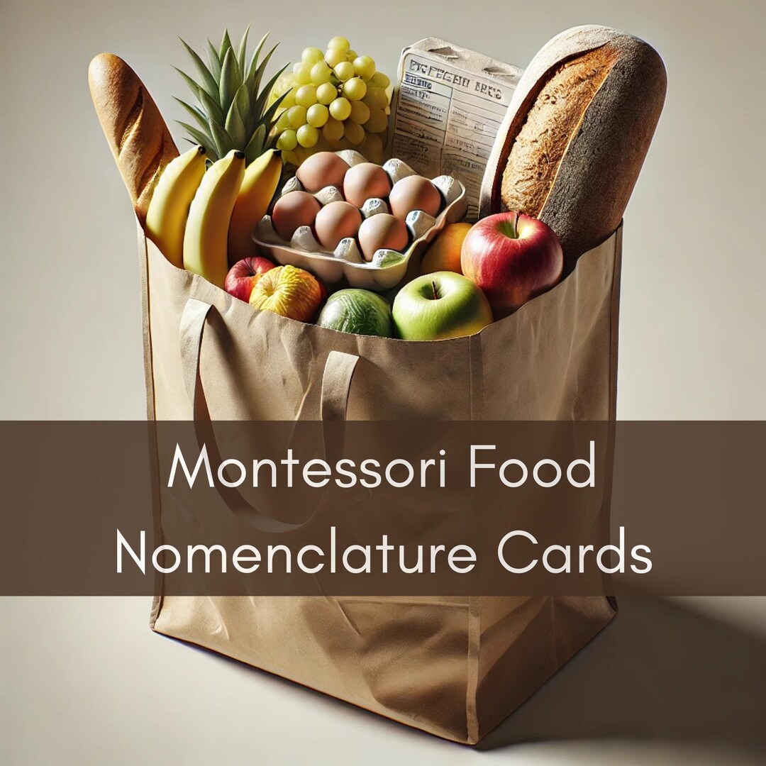 Montessori Food Nomenclature Cards With Real Food Images Primary ...