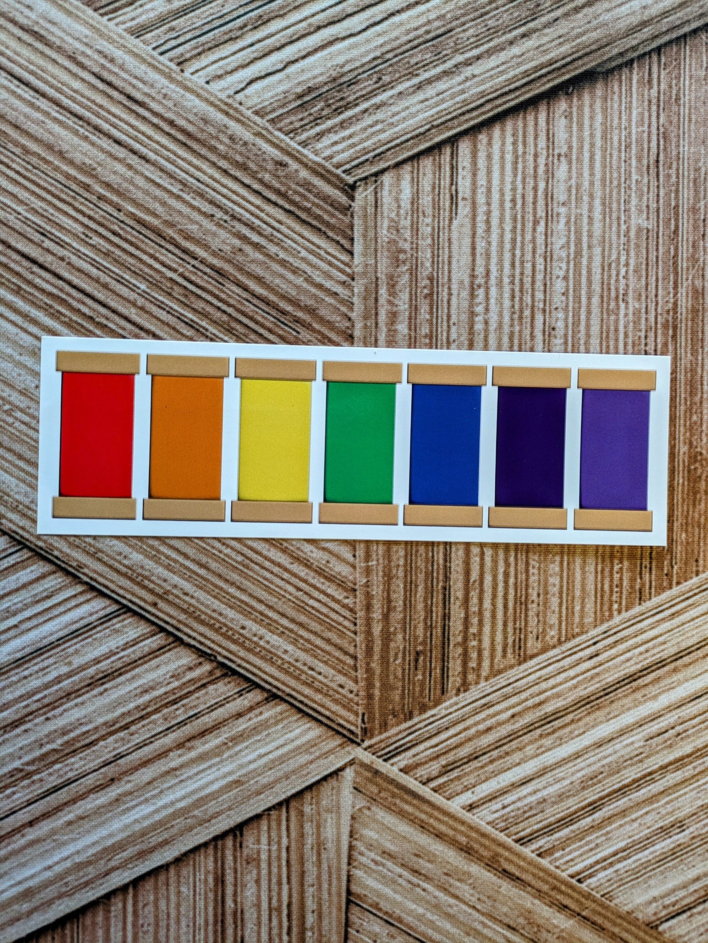 Montessori Rainbow Color Tab Lesson Sticker – Educational Classroom ...