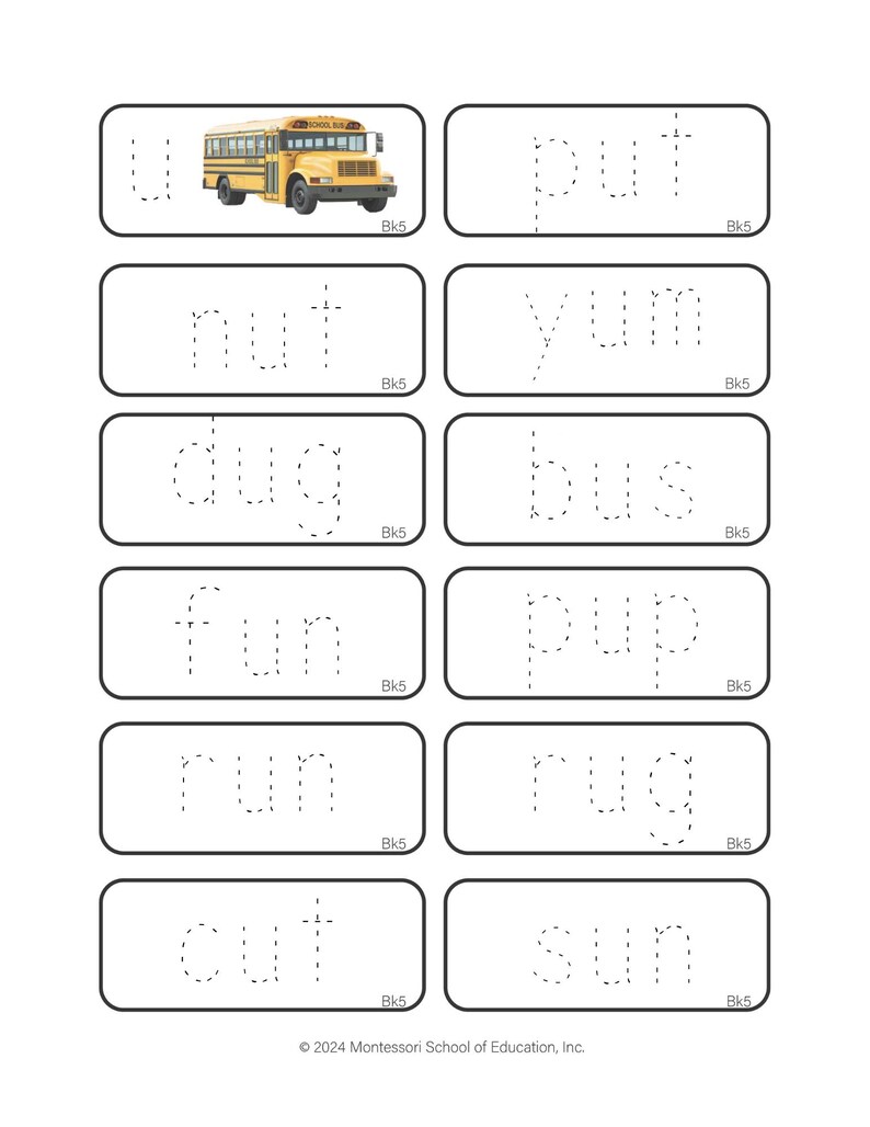 Vowel Tracing Task Cards: Montessori Reading Lesson (printable) - Etsy