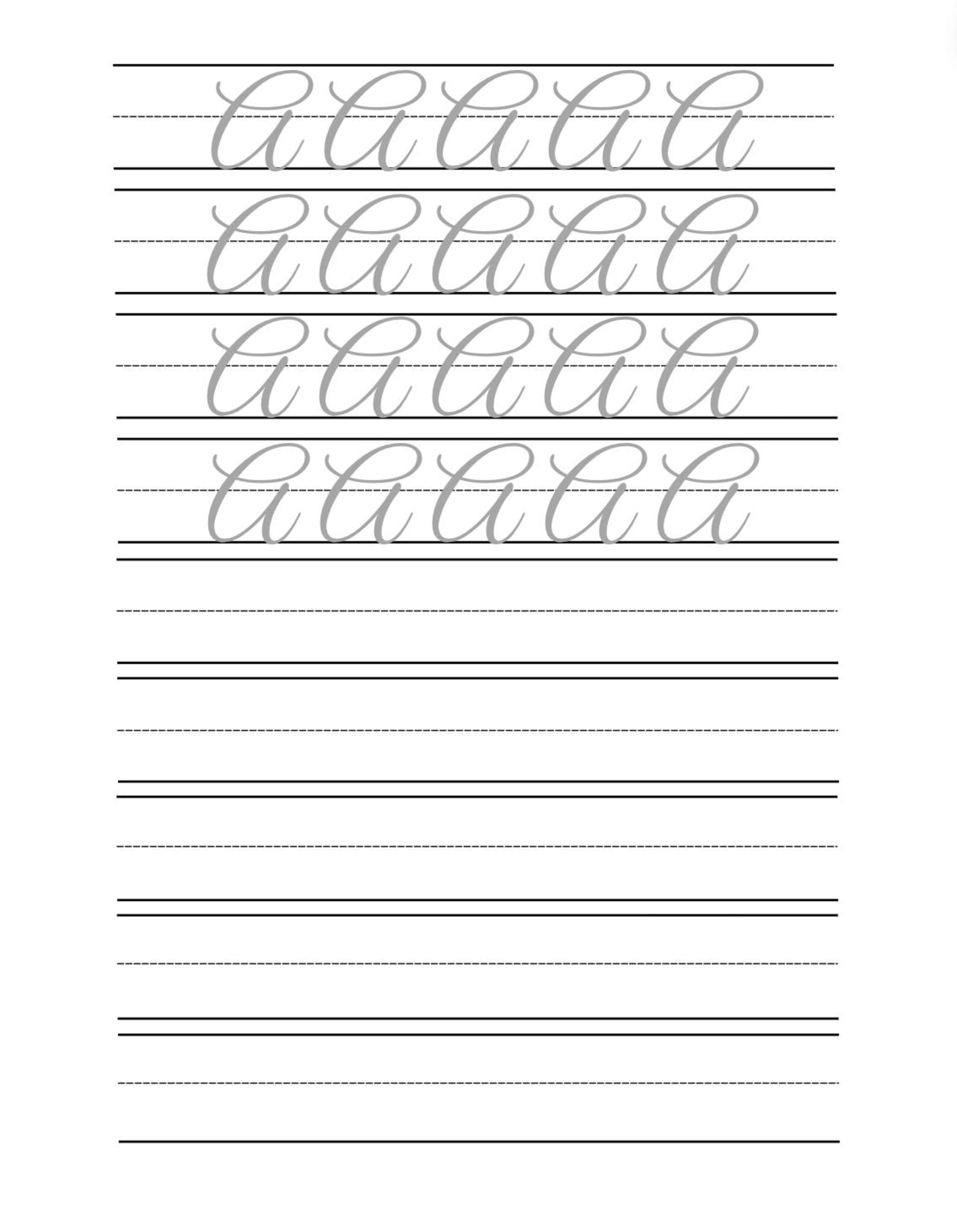 Cursive Tracing Handwriting Practice Sheets | Montessori | Primary ...