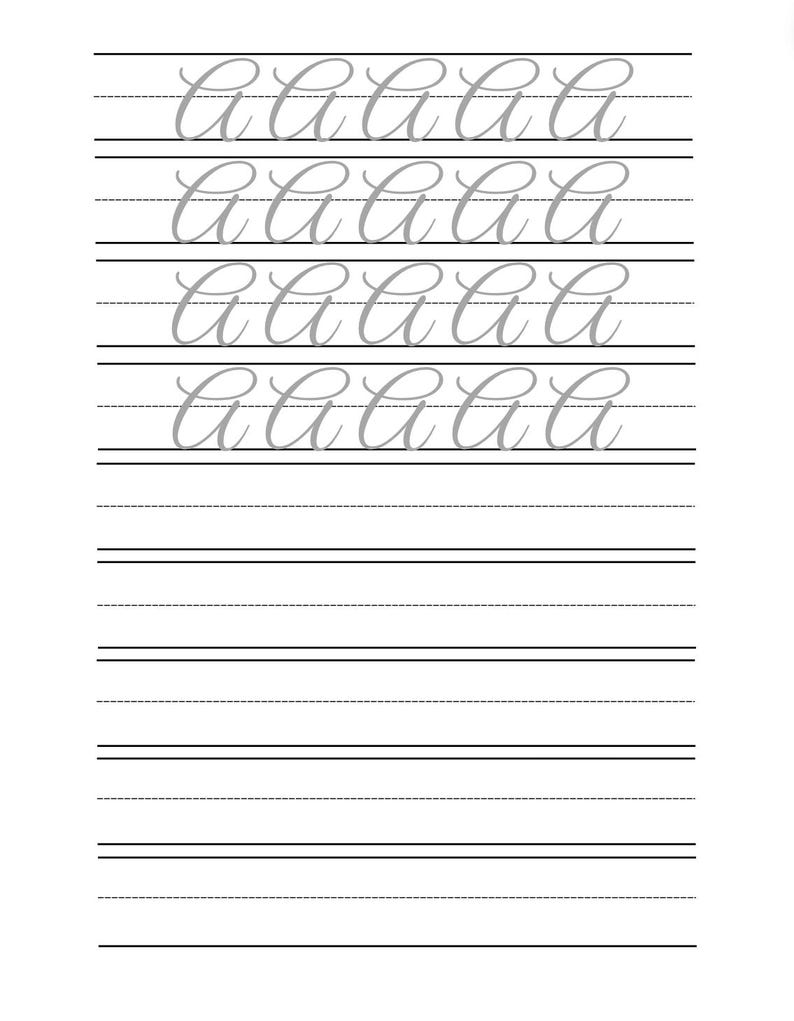 Cursive Tracing Handwriting Practice Sheets | Montessori | Primary ...