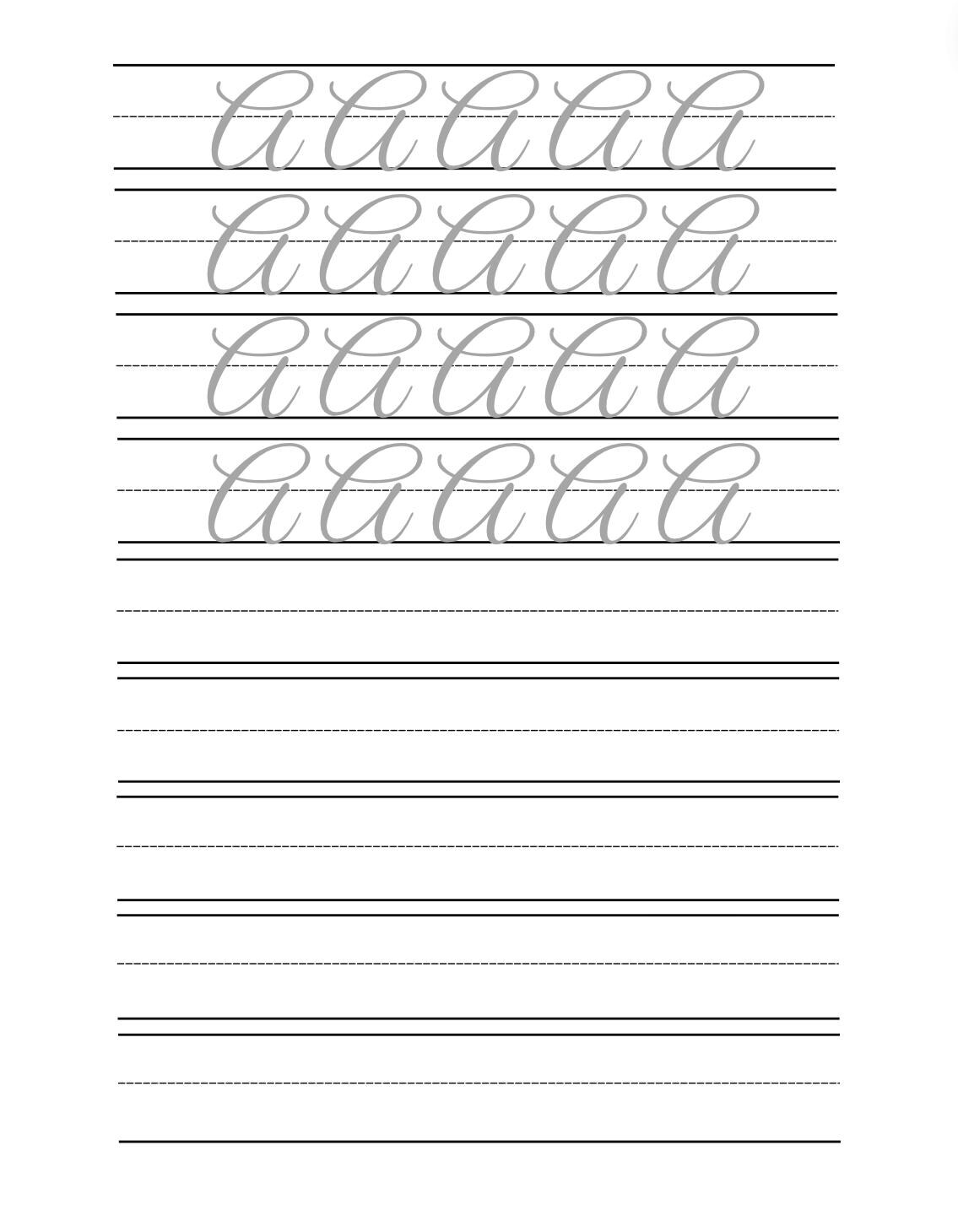 Cursive Tracing Handwriting Practice Sheets | Montessori | Primary ...